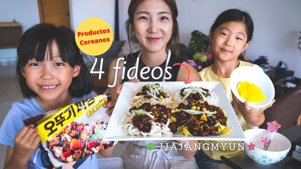 Fideo Negro CoreanoㅣJjajangmyun con 4 tipos de FideosㅣProductos ...