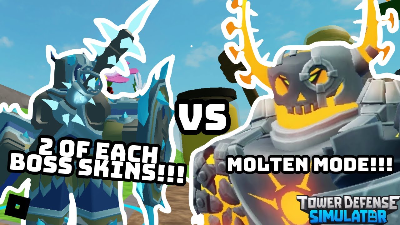 2 Of Each Boss Skins VS Molten Mode!!! (TDS) - YouTube