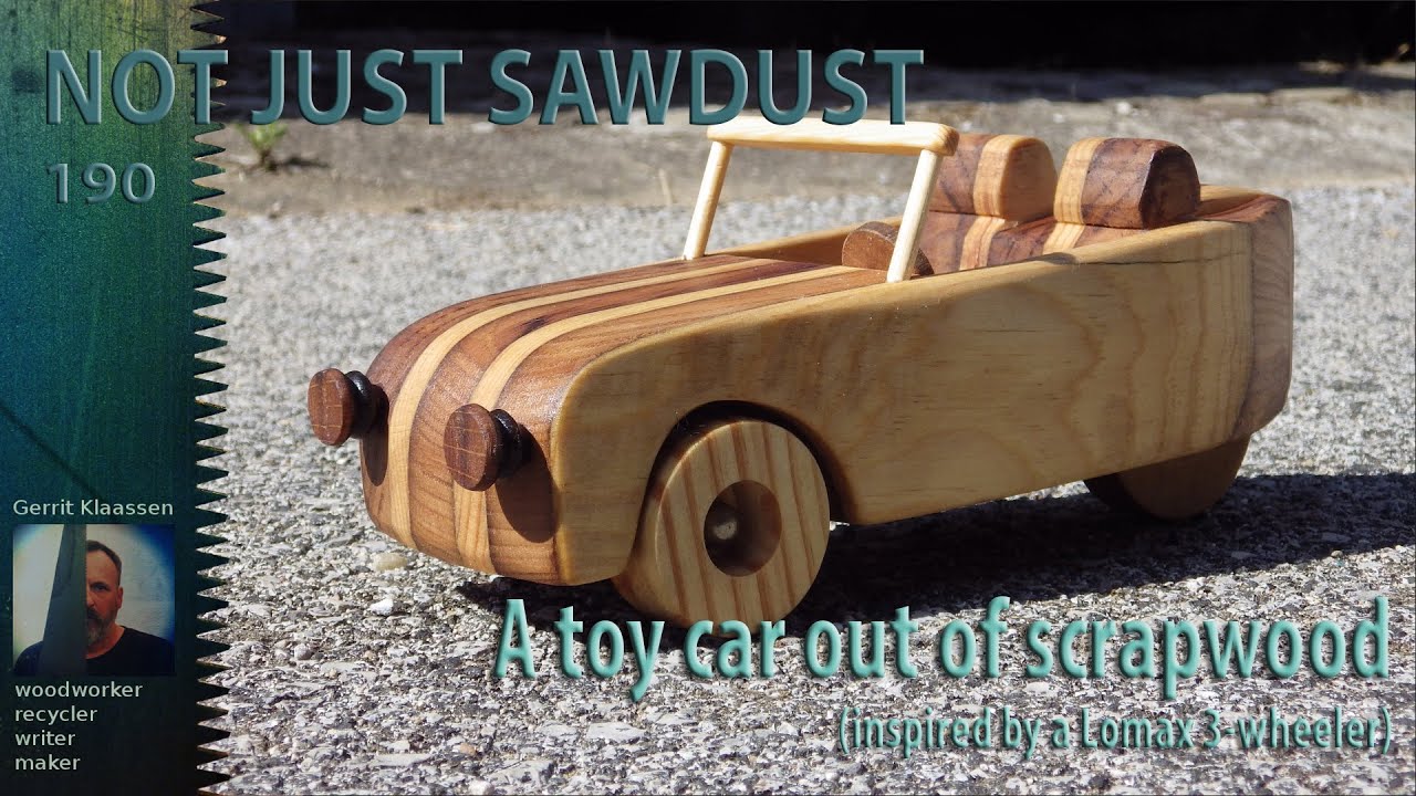 A toy car out of scrap wood (Lomax inspired) - YouTube