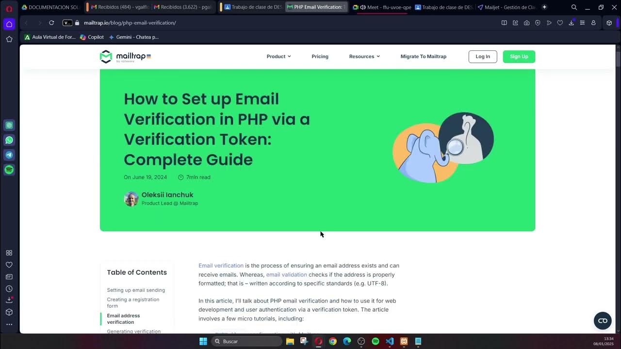 DESARROLLO SERVIDOR DAW ENVIO DE EMAILS EN PHP CON PHPMAILER Y MAILJET - YouTube