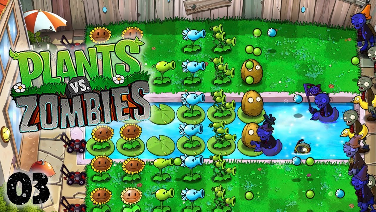 Plants vs. Zombies playing Pool level 3! - YouTube