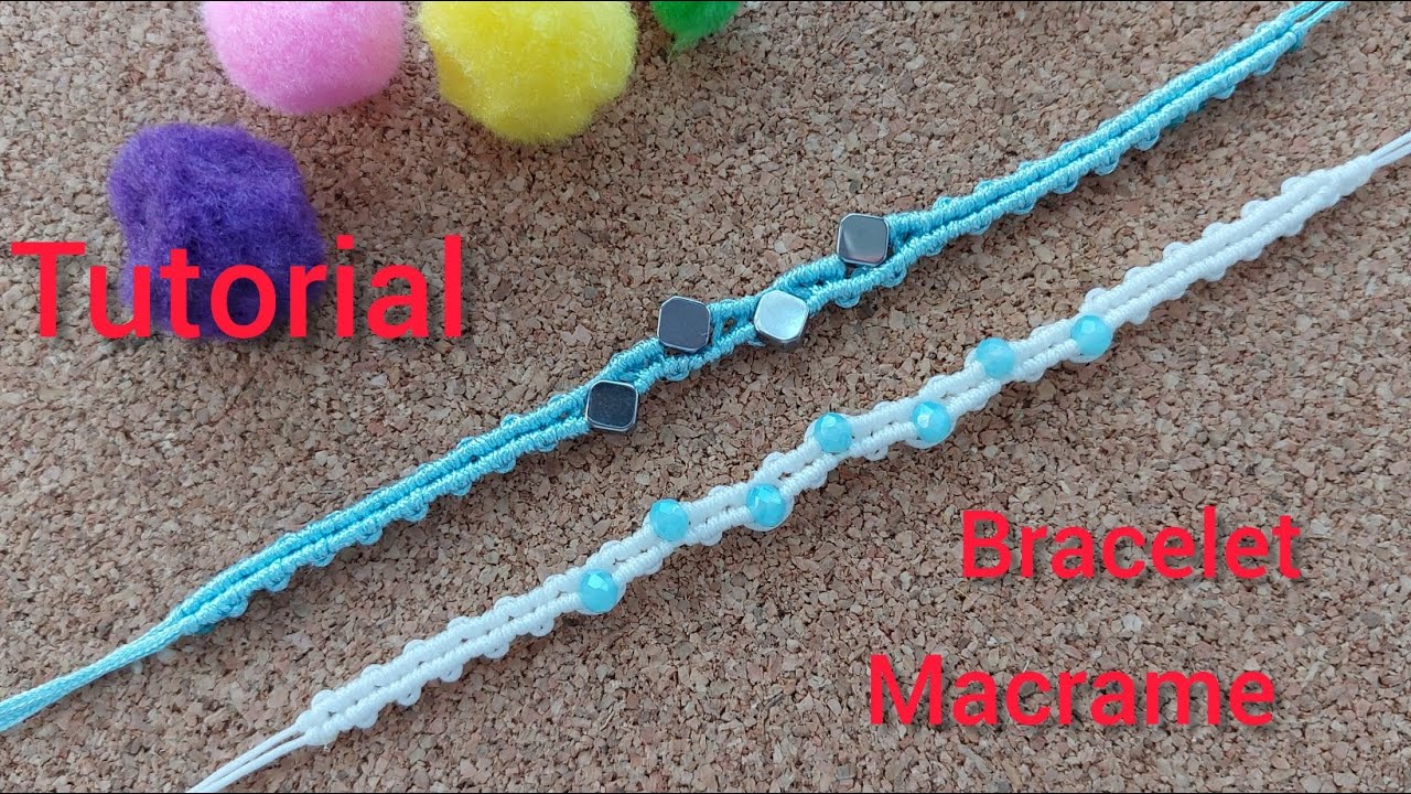 DIY TUTORIAL How to make a macrame bracelet with beads very easy ...