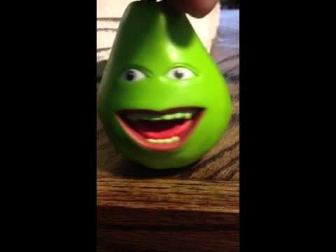 Annoying orange in action (pear) - YouTube