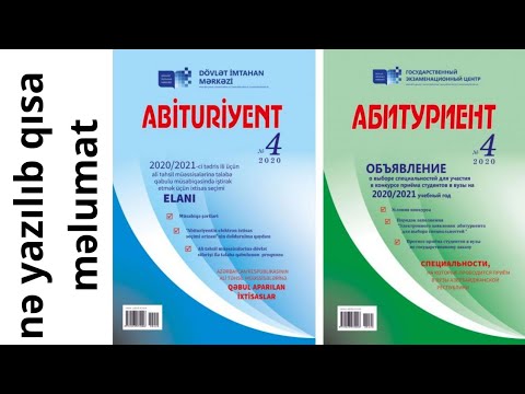 Abituriyent 4 jurnalında nələr var l 2020