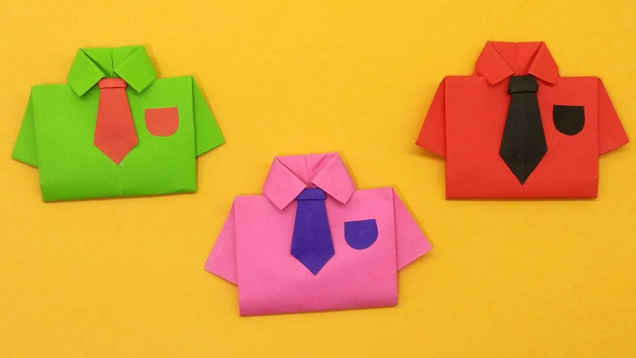 Paper Shirt Making With Color Paper | How To Make Paper Shirt | DIY ...