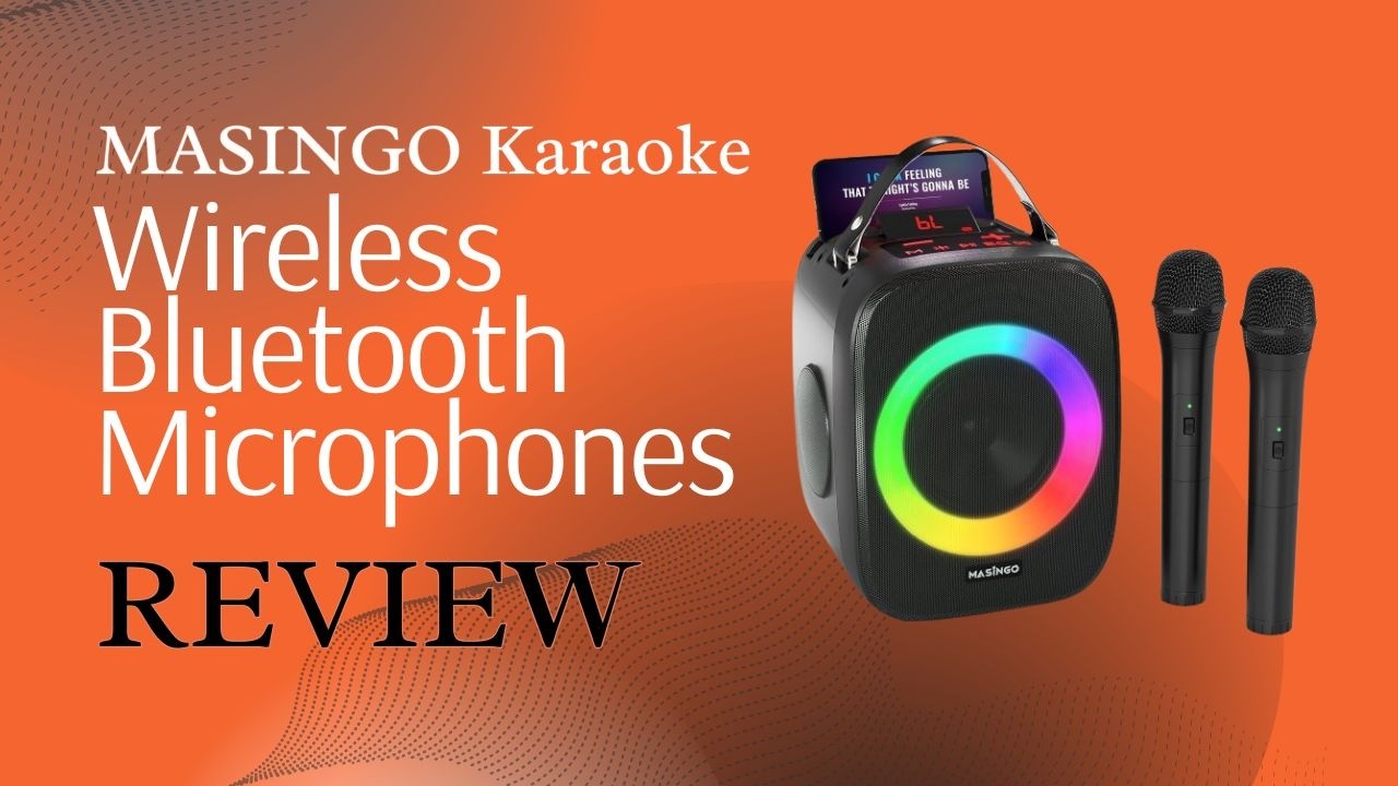 MASINGO Karaoke Machine with 2 Wireless Bluetooth Microphones - YouTube