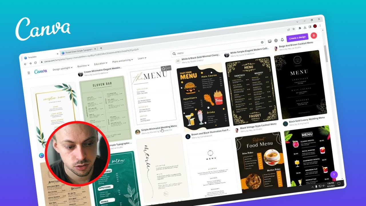 How to Create a Digital Menu in Canva - YouTube