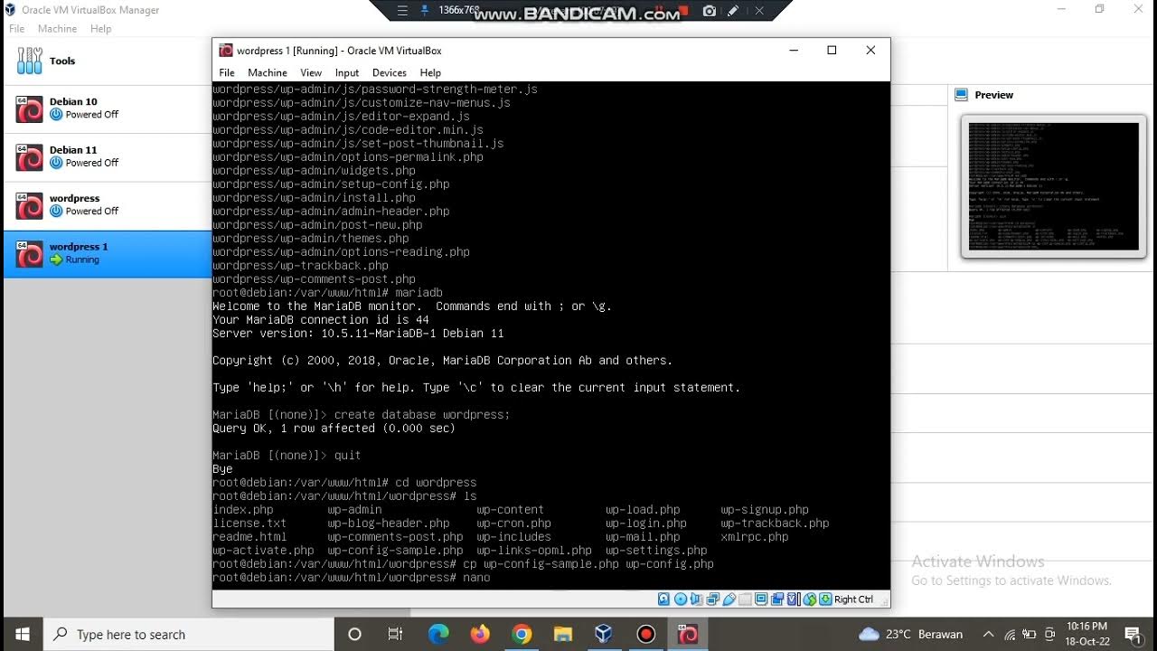 Install VPS dengan CMS WordPress pada Virtual Box Debian 11 - YouTube