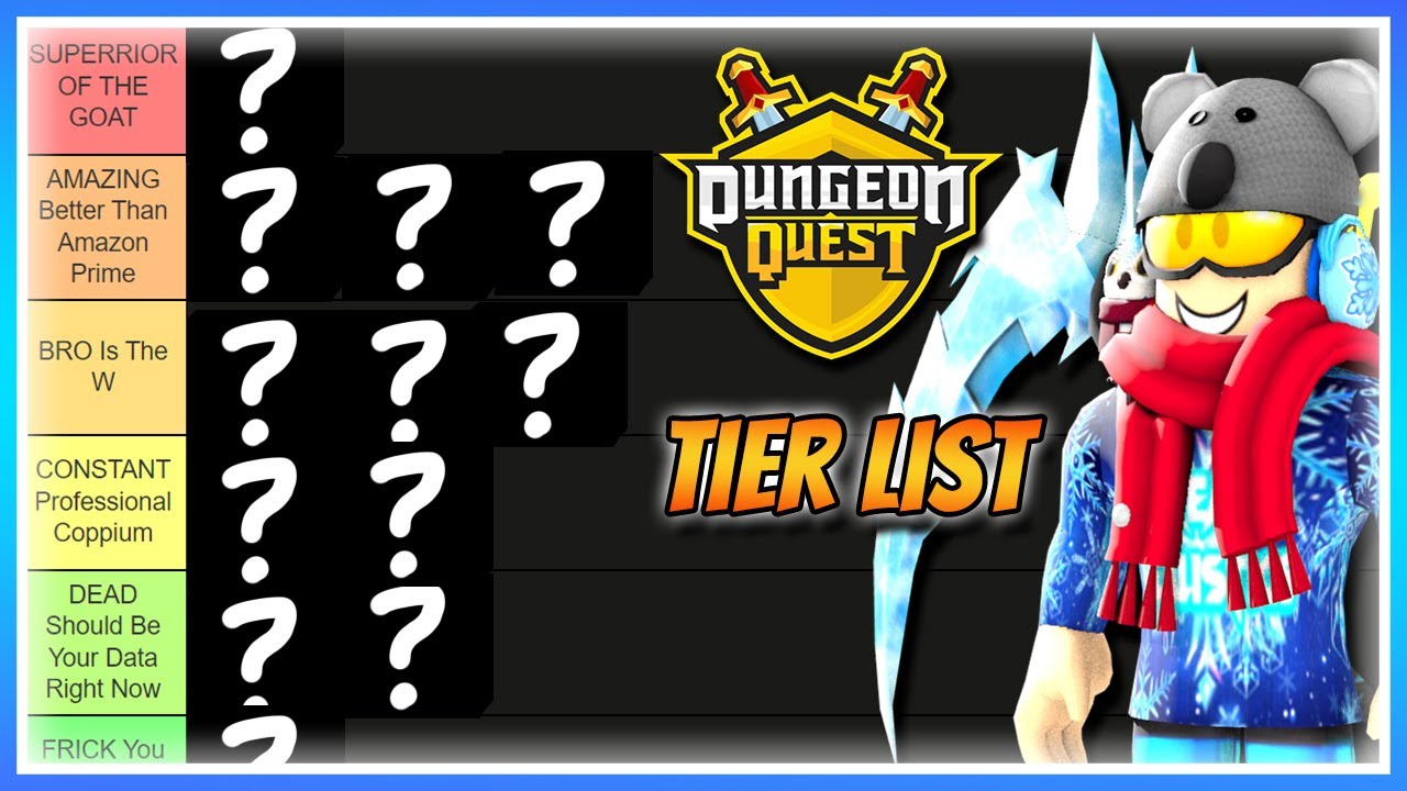 Roblox Dungeon Quest Tier List - YouTube