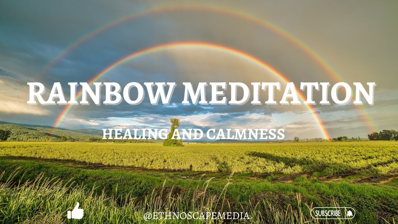 RAINBOW & waterfall MEDITATION. Take 30 mins to unwind and relax - YouTube