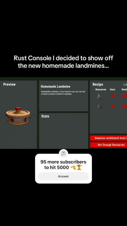 Rust Console I decided to show off the new homemade landmines…#shorts #rust #rustconsole - YouTube