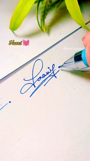 Vaani name signature design #firstkalakar #signaturestyle #calligraphy ...