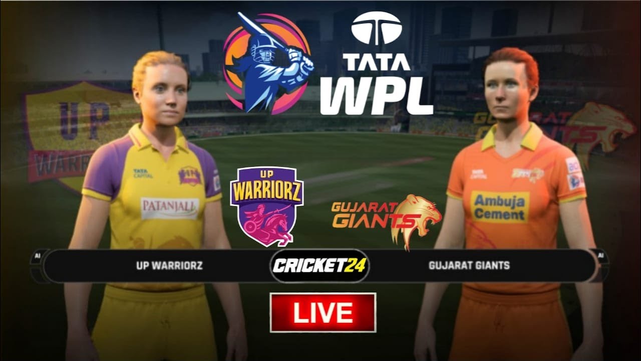 Tata WPL 2024 - UP Warriors vs Gujarat Giants | Cricket 24 Live # ...