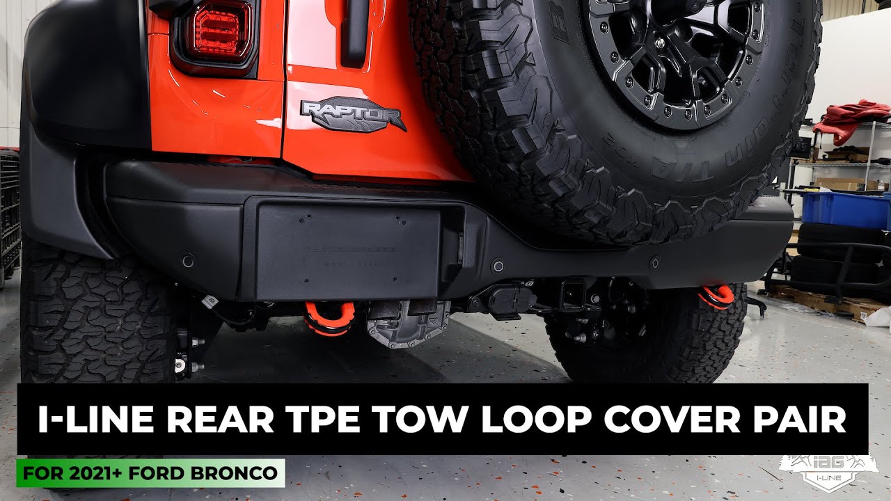 IAG I-Line Rear Bumper Red Or Black TPE Tow Loop Cover Pair for 2021 ...