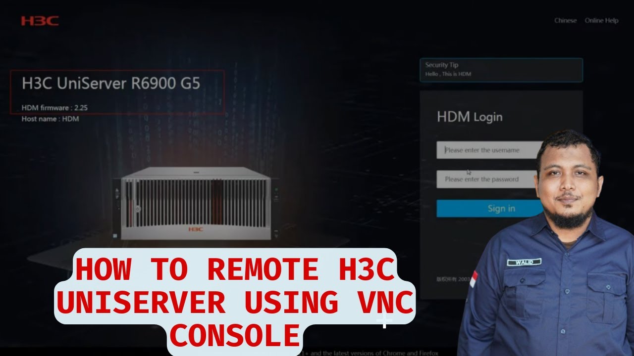 How to Remote H3C UniServer using VNC Console - YouTube