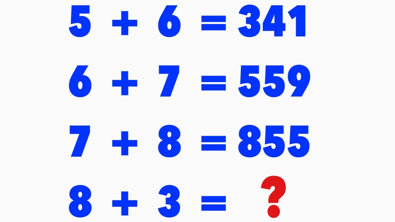 8 + 3 = | Math Puzzle 47 | How to solve math puzzle | Math Puzzle ...