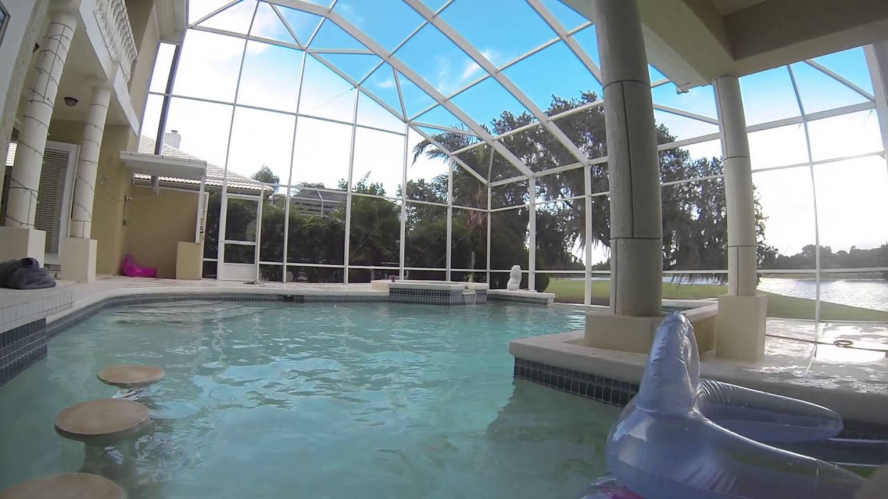GoPro Hero 3 underwater TEST 2. View around my pool and underwater in ...