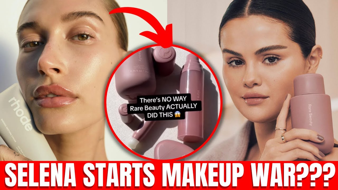 Selena Gomez Rare Beauty COPYING Hailey Bieber Rhode - YouTube