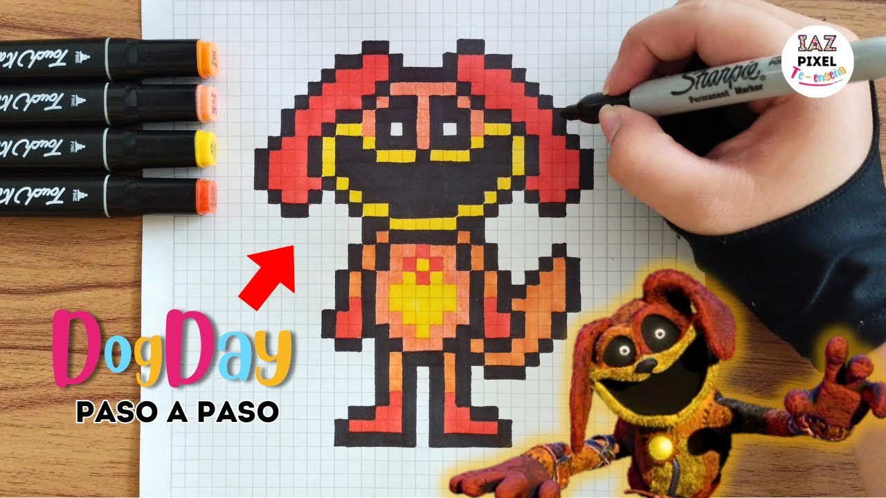 Como pintar a DOGDAY en PIXEL ART – Tutorial paso a paso #pixelart # ...