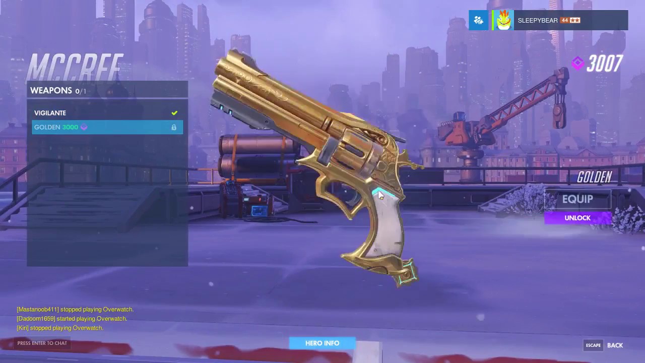 GETTING MY MCCREE GOLD GUN!! - YouTube
