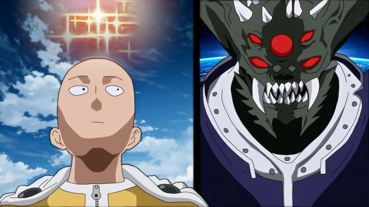 Saitama Destroys Alien Fleet With Bald Head - YouTube