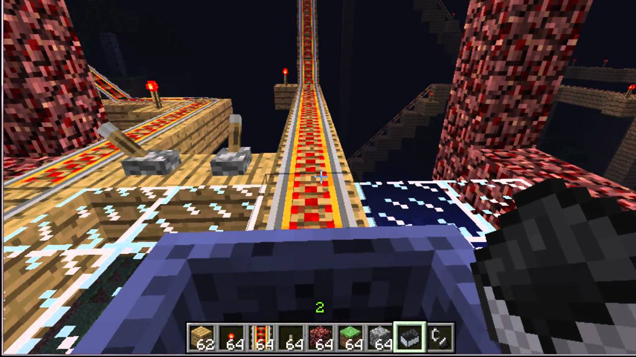 Minecraft-Mega construcciones.!!Montaña rusaaa!! - YouTube