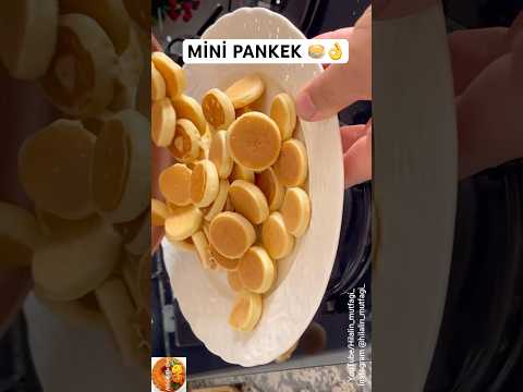 1 YUMURTA İLE YUMUŞACIK MİNİ PANKEK👌💯 #pankek #pankektarifi #shorts