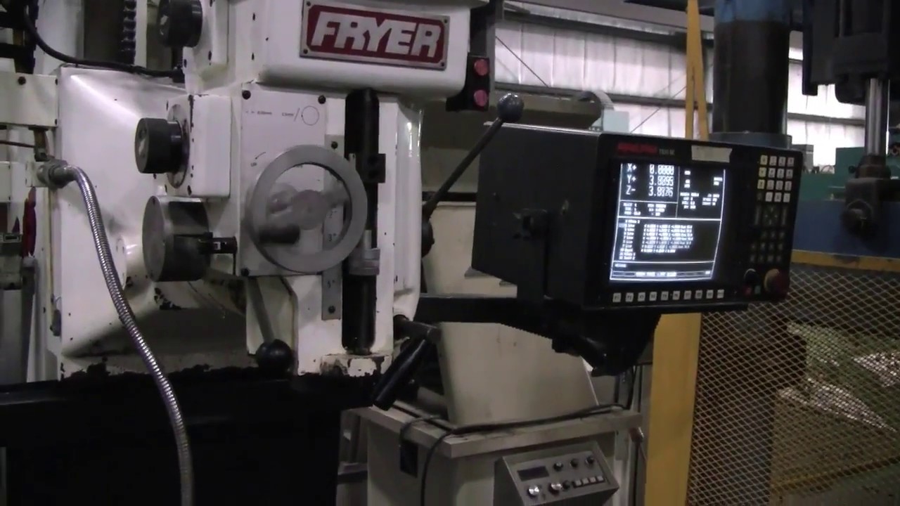 1996 FRYER MB-15 CNC BED TYPE VERTICAL MILL - YouTube