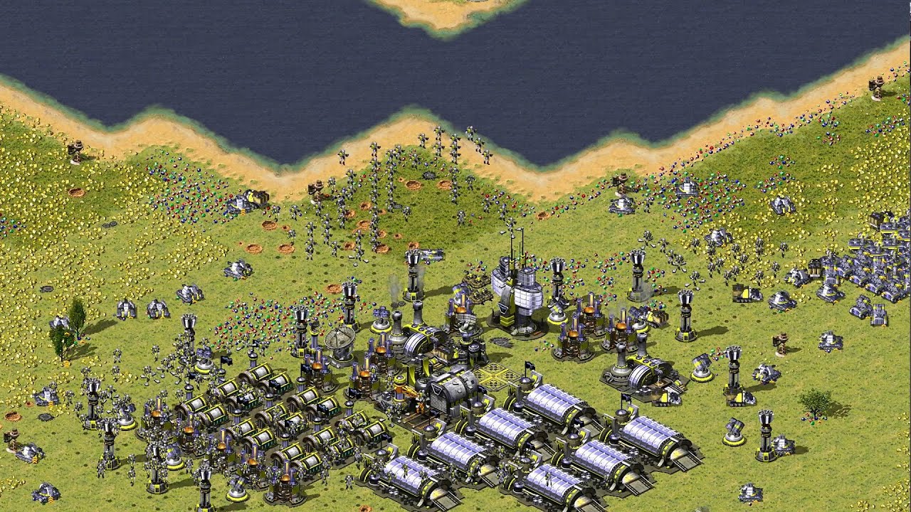 Red Alert 2 Build Many Tower Prism To Defence Very Good - YouTube