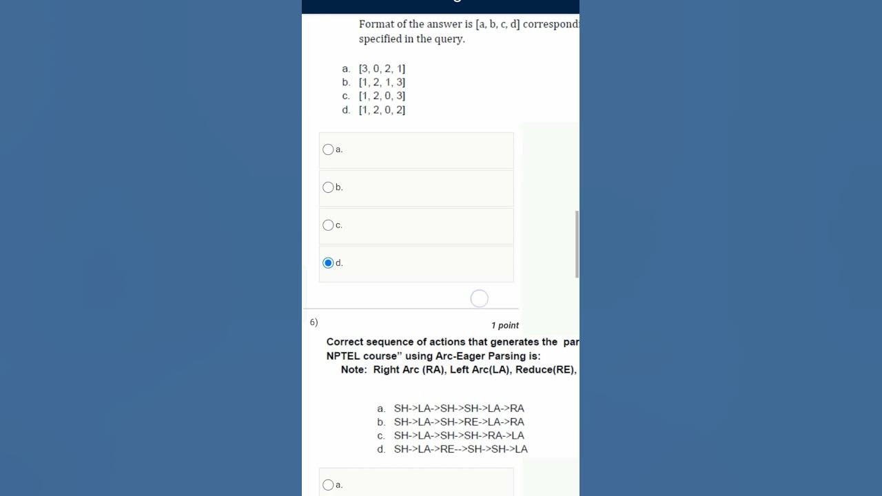 Natural Language Processing • Nptel Week 6 Assignment Answer • Jan 2023 Ytshorts Nptel