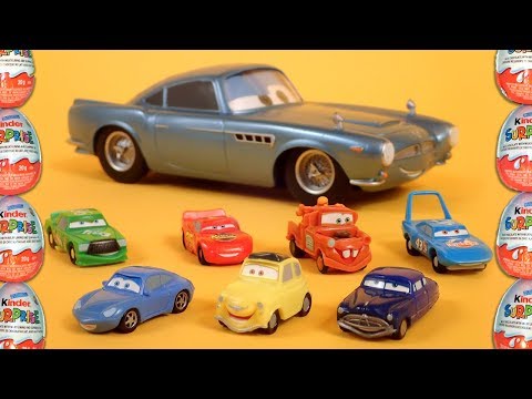 11 Disney Pixar Cars Kinder Surprise Eggs Toys Amazing Collection! Lightning McQueen and Friends!