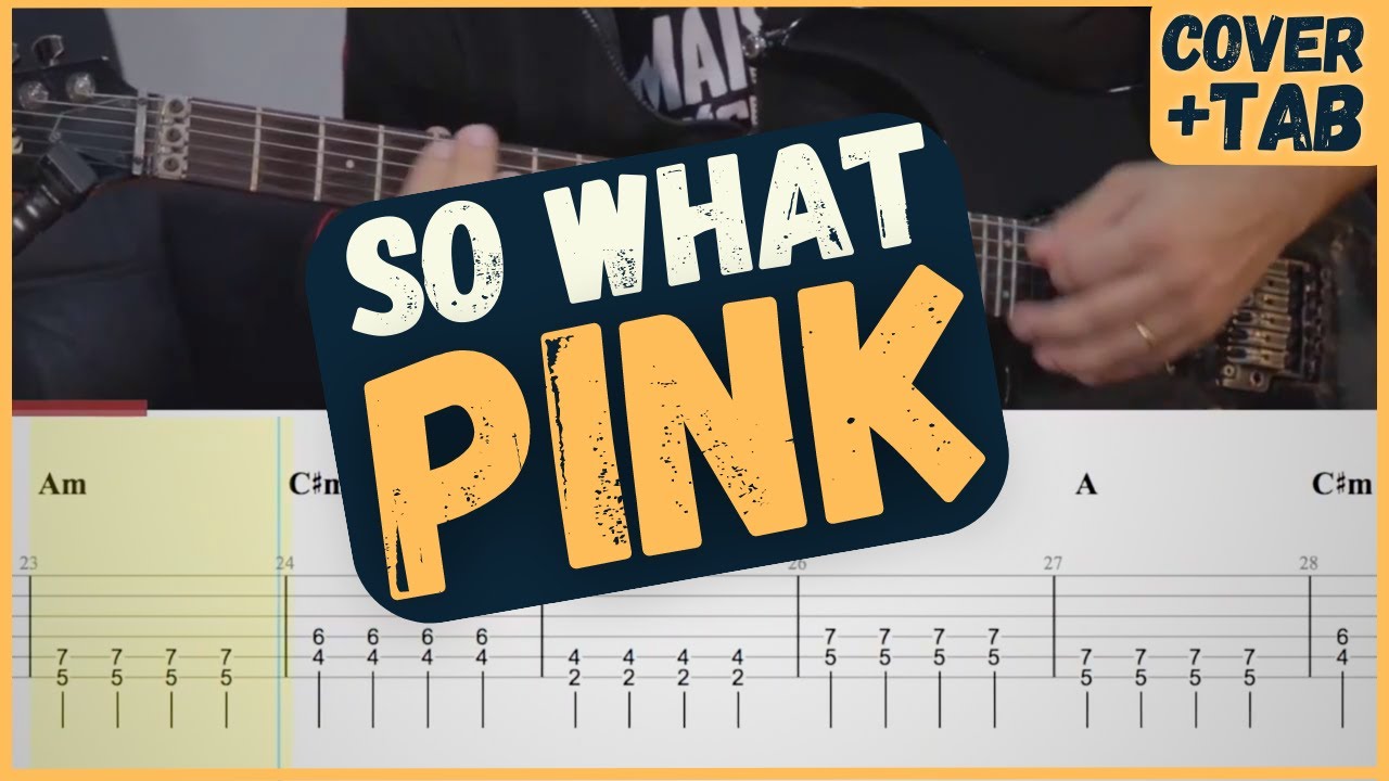 Pink - So What - #cover #tab #guitar - YouTube