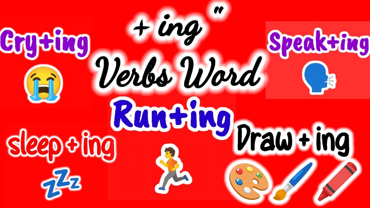 ing Words in English🙇ing Words for kids/ing in English Grammar#ing ...