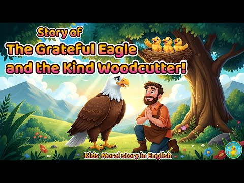 The Grateful Eagle and the Kind Woodcutter-Moral Story in English | Bedtime Story for kids #story