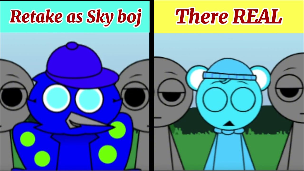 Sprunki Retake but There REAL vs Sprunki Retake as Sky boj - YouTube