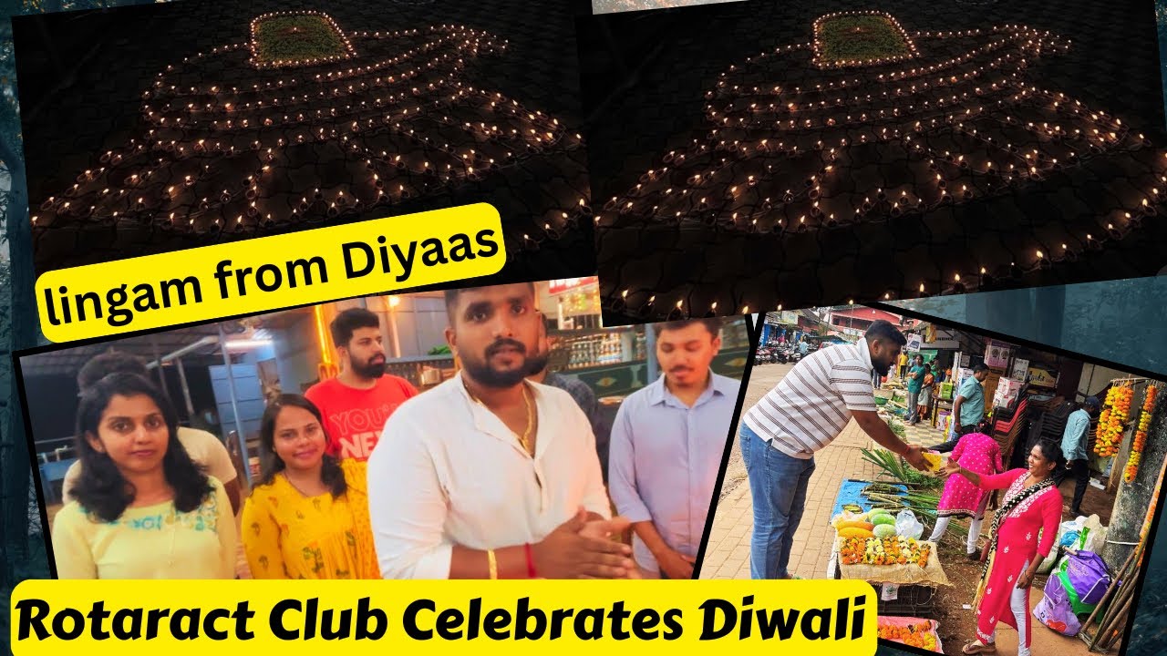 Massive Shiv Lingam Made From Diya Display for Diwali by Rotaract Club ...