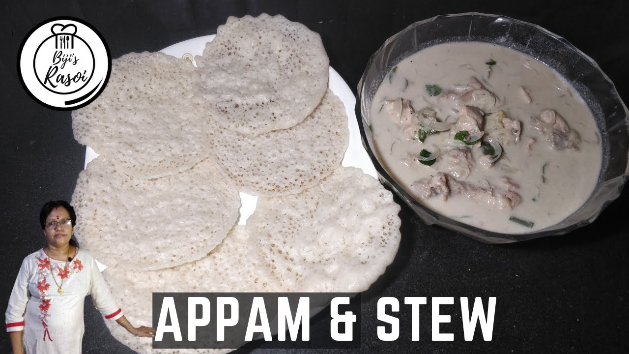 Kerala Style Appam and Stew | Chicken Stew Curry | Easy Appam Recipe ...