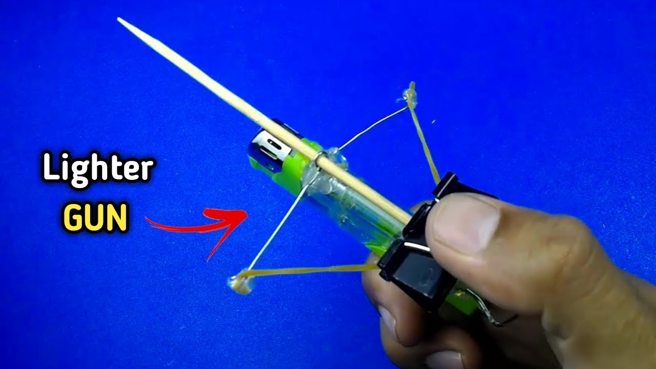 How to make Lighter Gun | DIY TOY Gun Making at Home - YouTube