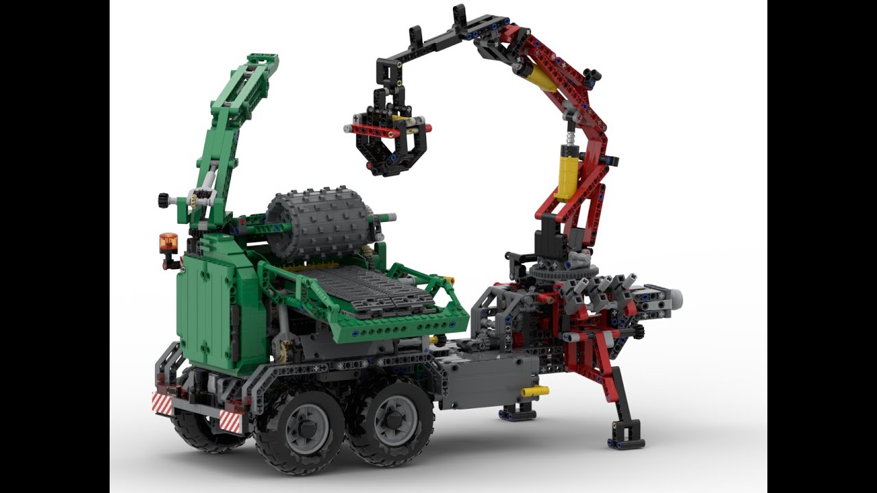 mobile Wood Chipper for Lego Technic Unimog U400 8110 - YouTube
