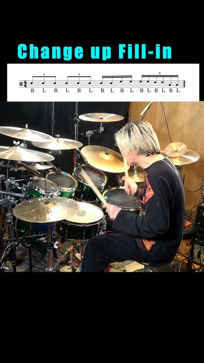 チェンジアップ（3連16分6連）を使った ドラムフィルイン叩いてみた Drum Fill-in #drums #sakaedrums #rudiments - YouTube