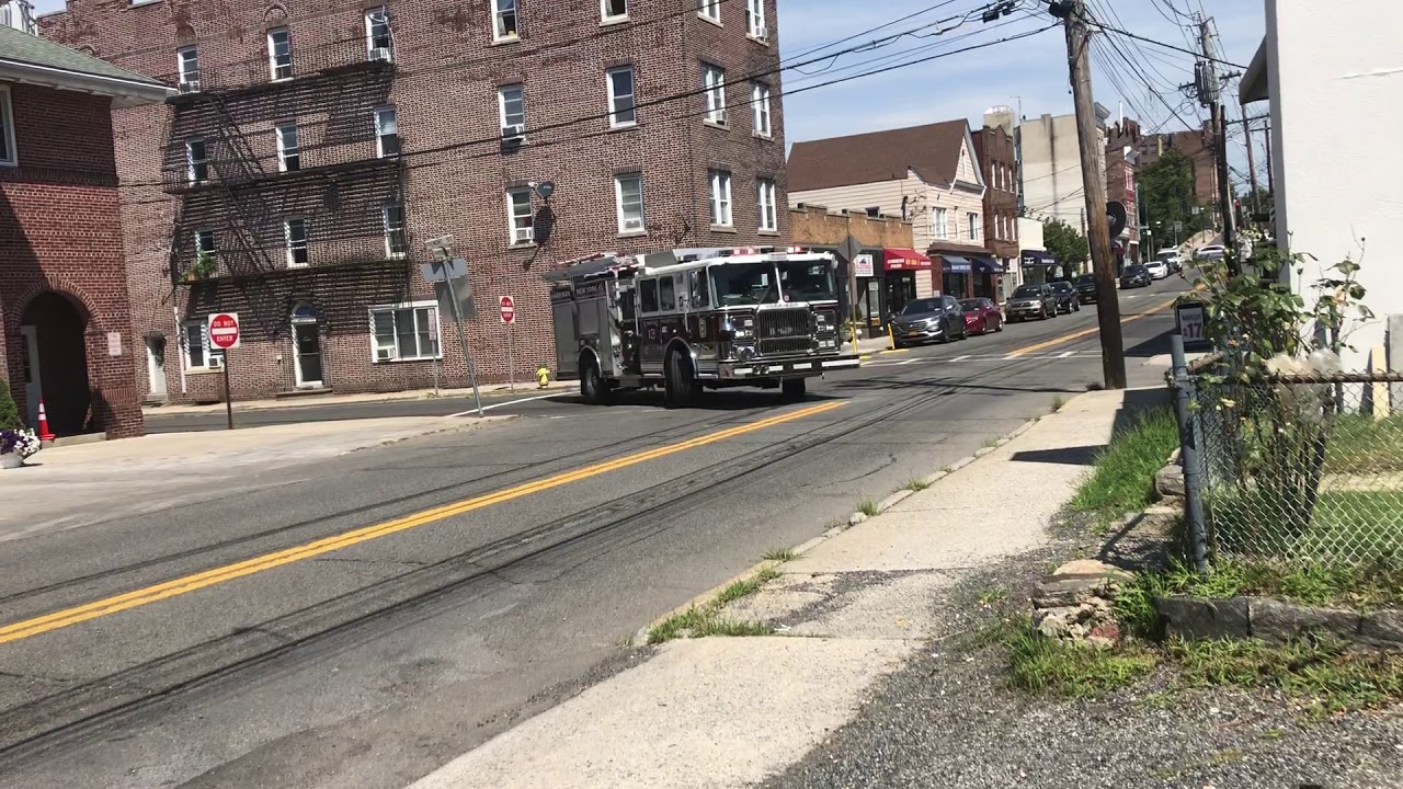 Harrison Fire Engine 13 & Tower Ladder 24 returning to headquarters ...