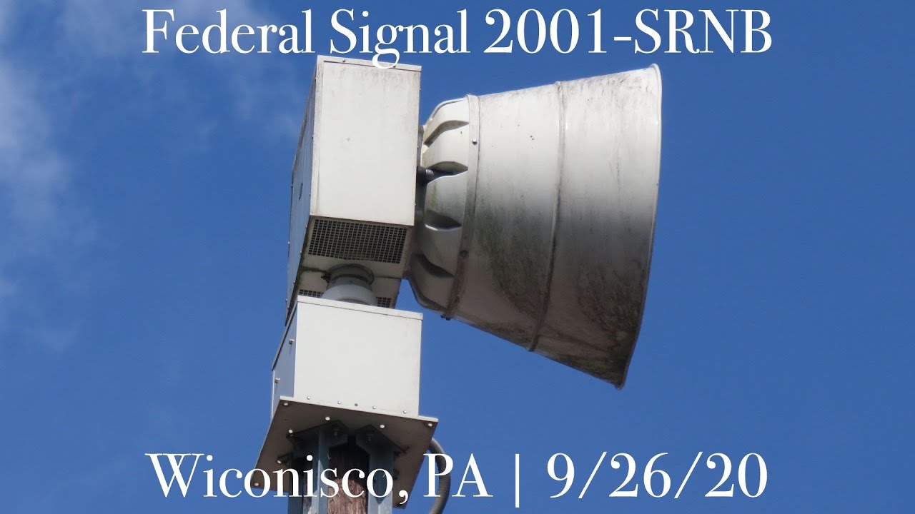 Federal Signal 2001-SRNB | Short Alert | Wiconisco, PA | 9/26/20 - YouTube