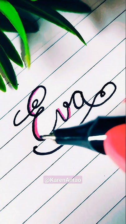 How to write in cursive 'Eva' |Cursive Writing for beginner |Cursive ...