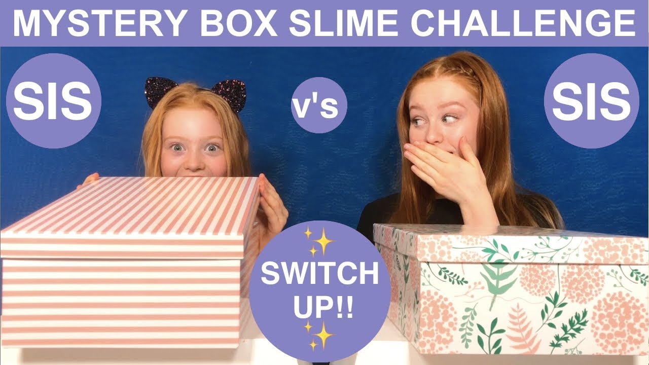 MYSTERY BOX SLIME SWITCH UP CHALLENGE | SIS v’s SIS | Ruby & Raylee ...