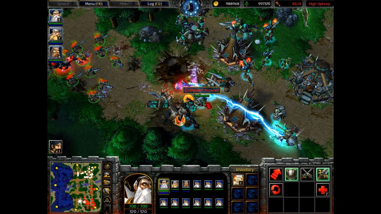 Warcraft 3 Hack Dead Water Drop Map 1 vs 3 Insane Enemy - YouTube