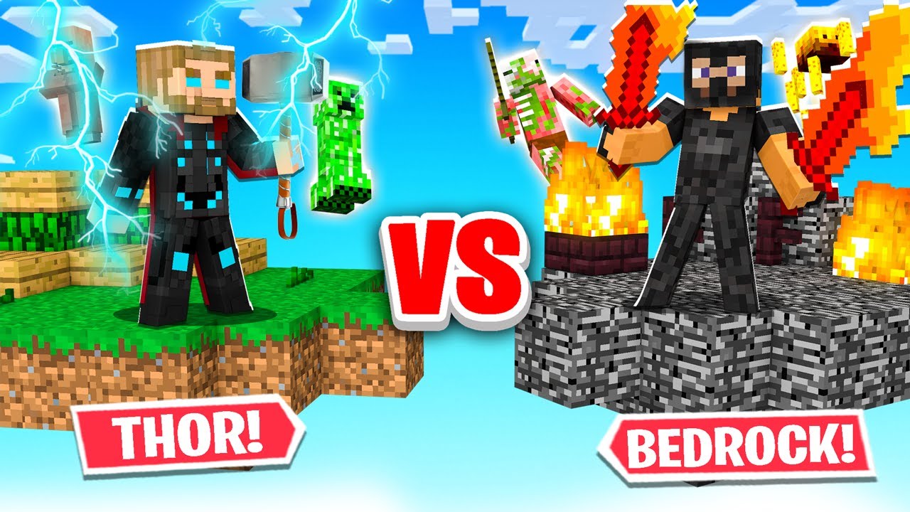 PLAYING as THOR vs BEDROCK ARMOR in Minecraft - YouTube