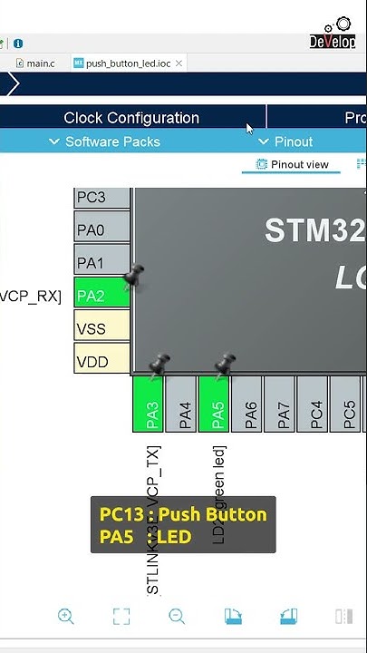 How to turn on the led using the push button on the STM32 Nucleo G474 Board? #shorts - YouTube