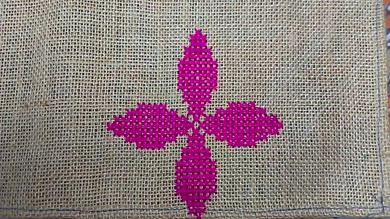 Flower cross stitch design (ason Design) - YouTube