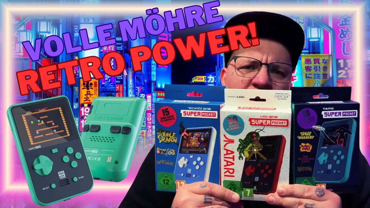 Super Pocket von Hyper Mega Tech ist die Evercade zum Mitnehmen 😍 - YouTube