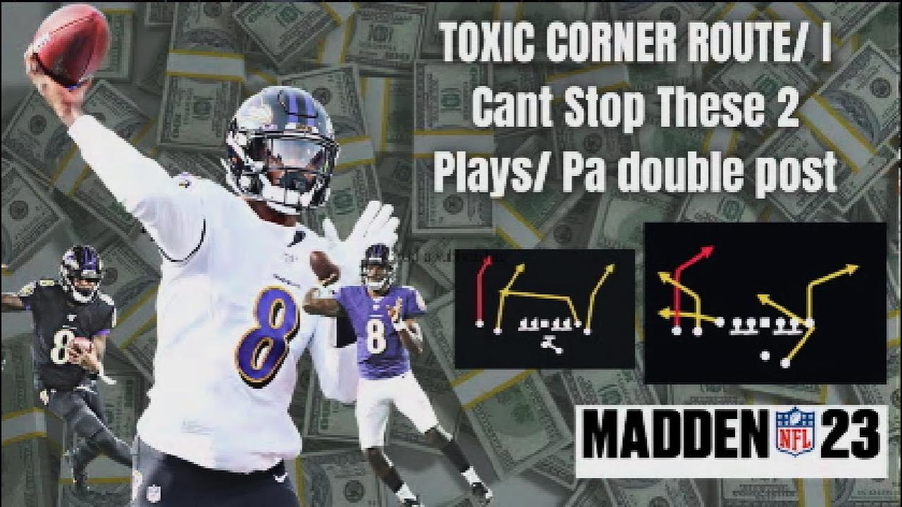 ☢TOXIC Corner Route/ I Cant Stop These 2 Plays/ PA double Post/ Post/ Madden 23. - YouTube